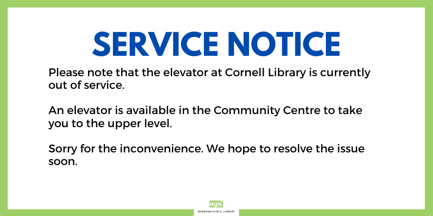 Service Update | Markham Public Library